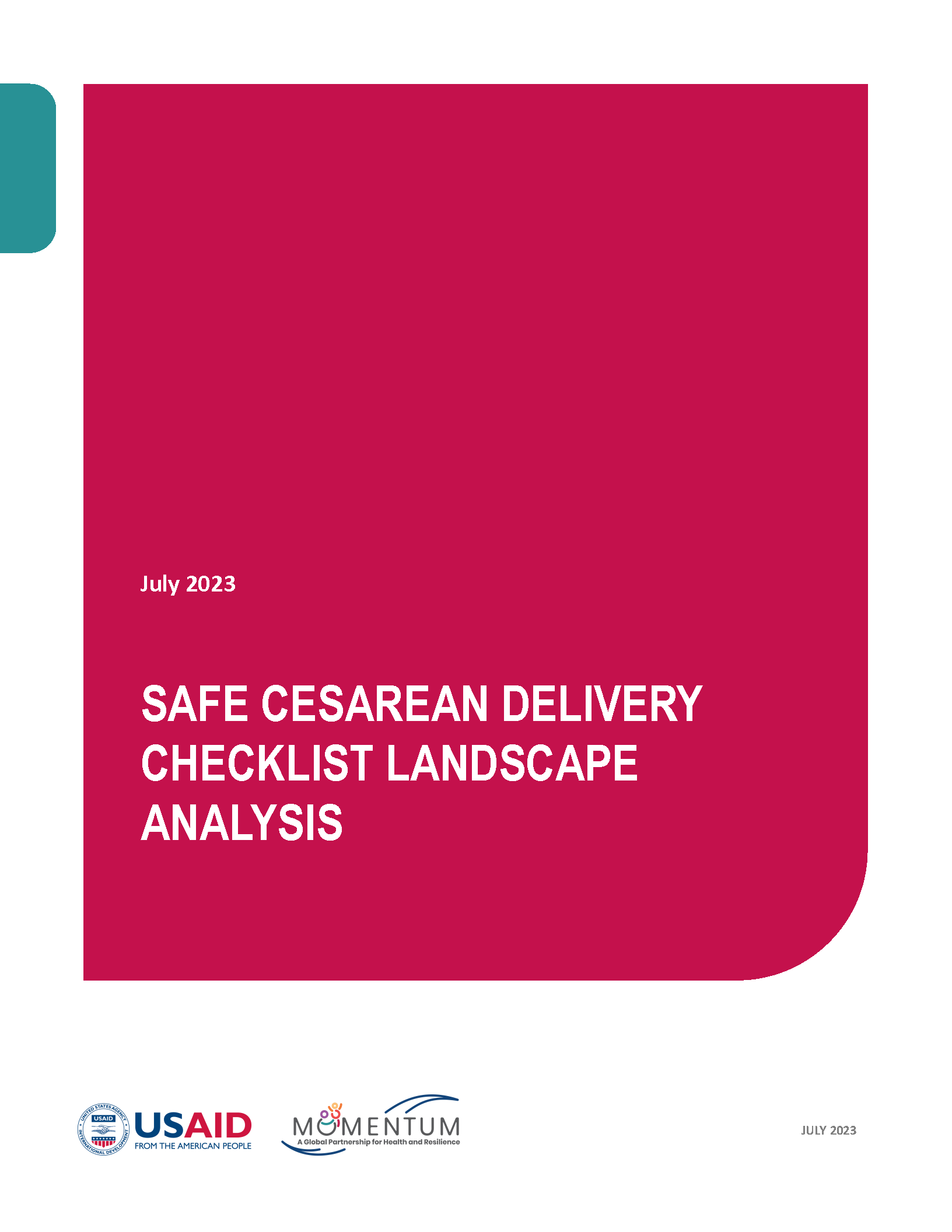 Safe Cesarean Delivery Checklist Landscape Analysis - Ariadne Labs